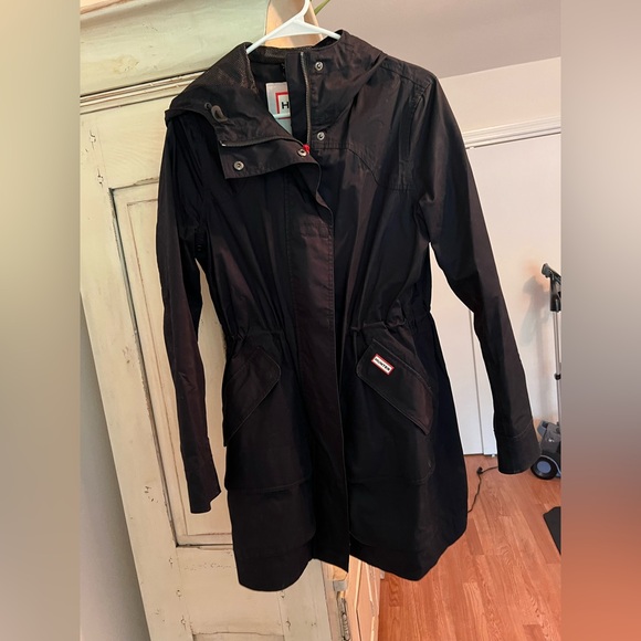 Hunter | Jackets & Coats | Hunter Black Utility Jacket With Cinched ...